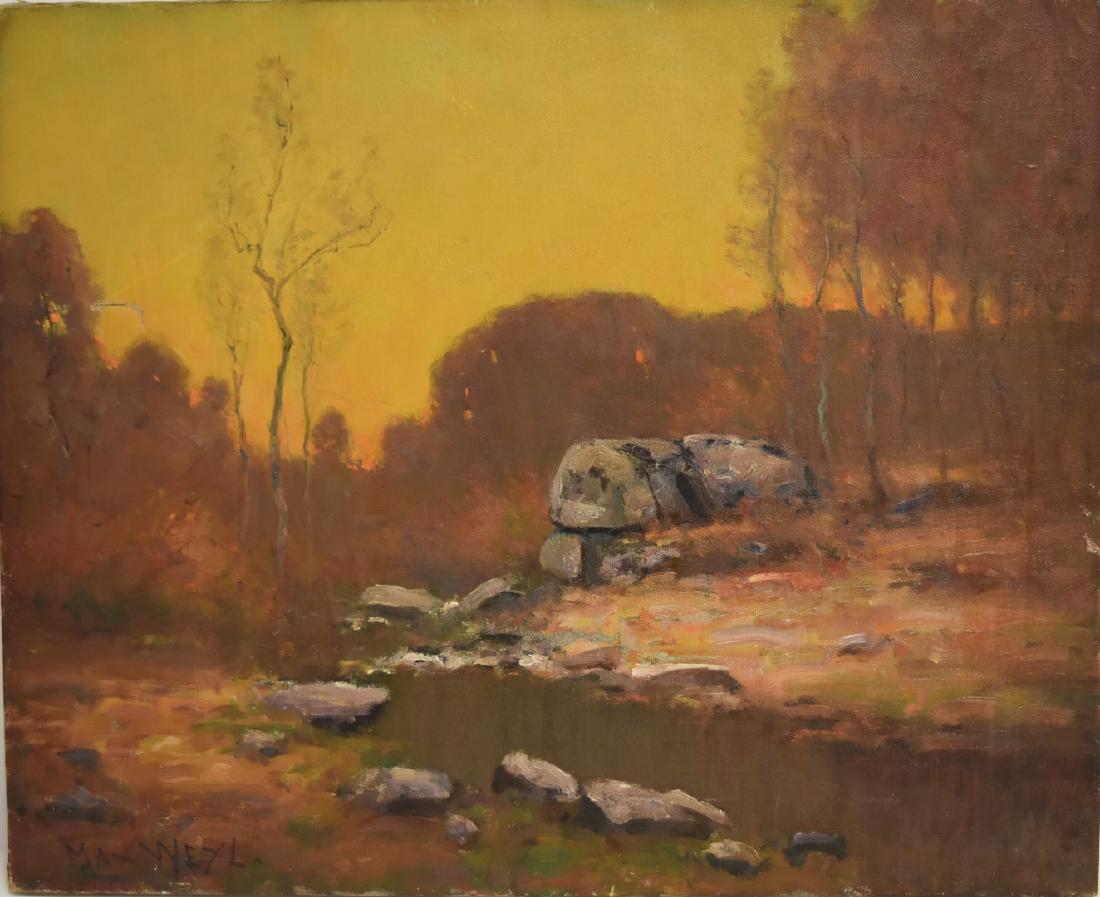 Max Weyl; American Oil Landscape Signed