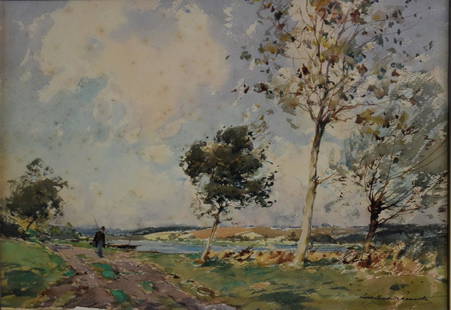 Paul Emile Lecomte Signed Original Colour Etching