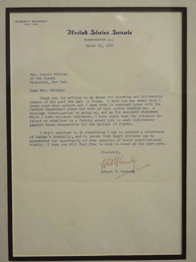 Robert F. Kennedy Signed Civil Rights Letter