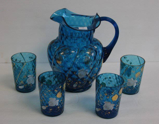 Victorian Five(5) Piece Glass Lemonade Set