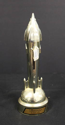 Vintage Metal Mechanical Rocket Bank