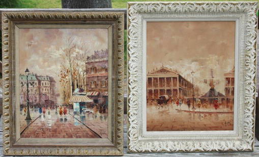 An Italian Oil Painting Venice By Antonio Devity