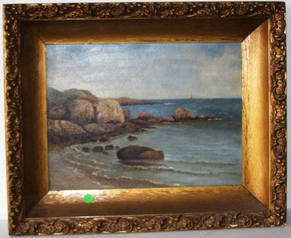 Signed J Martin, Seascape Oil Painting
