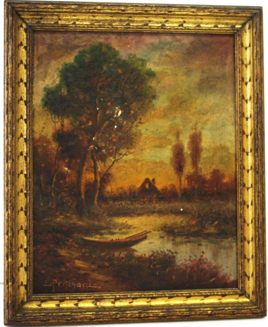 Edward Pritchard; American Oil Painting Signed