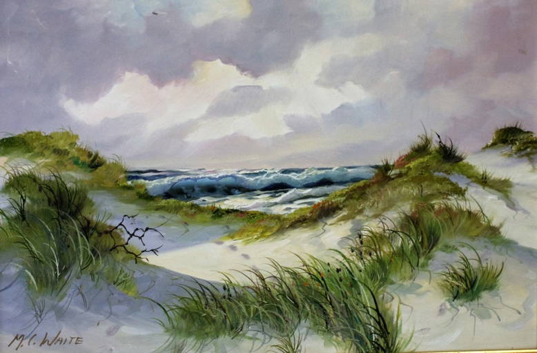 M.c. Waite; 20thc. American Oil Painting Signed