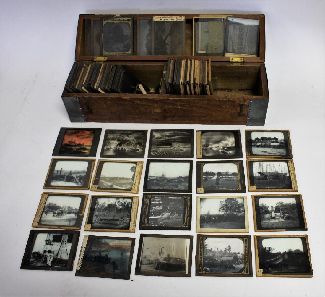 Lot of Early Magic Lantern Glass Slides(90)