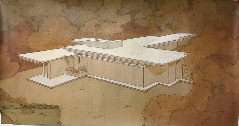 Frank Lloyd Wright; Original Architectural Rendering