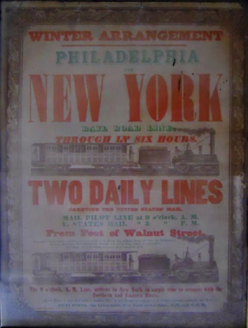 1842, Philadelphia and New York Railroad Broadside