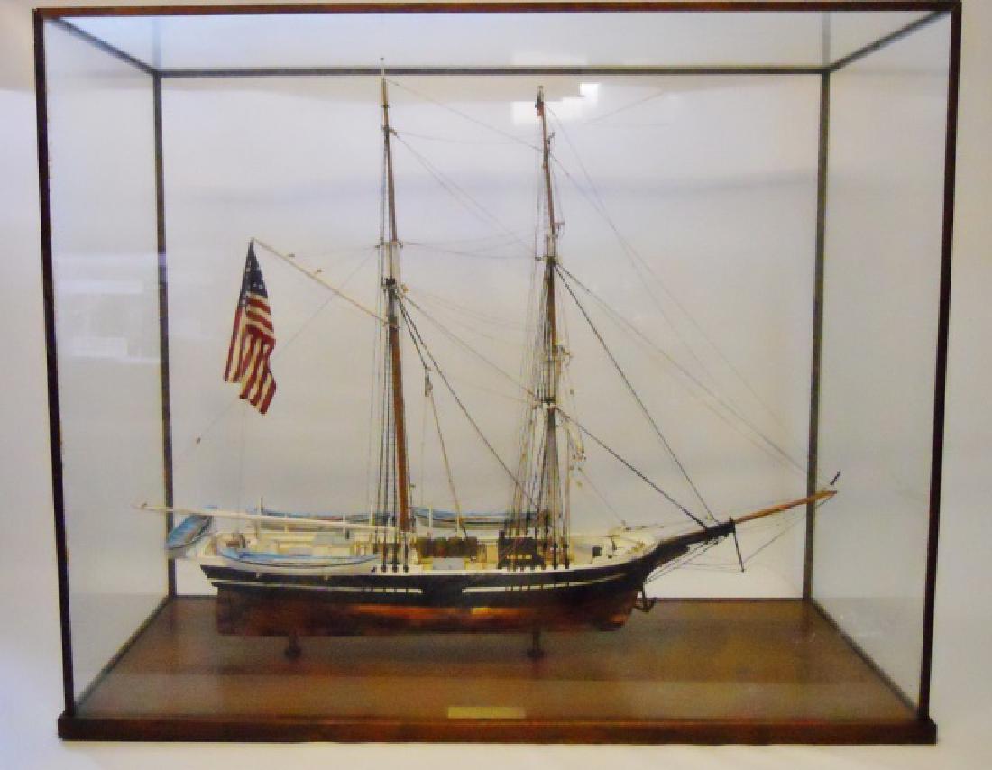 20thC. Hand Made Wood Whale Ship Model, Kate Cory