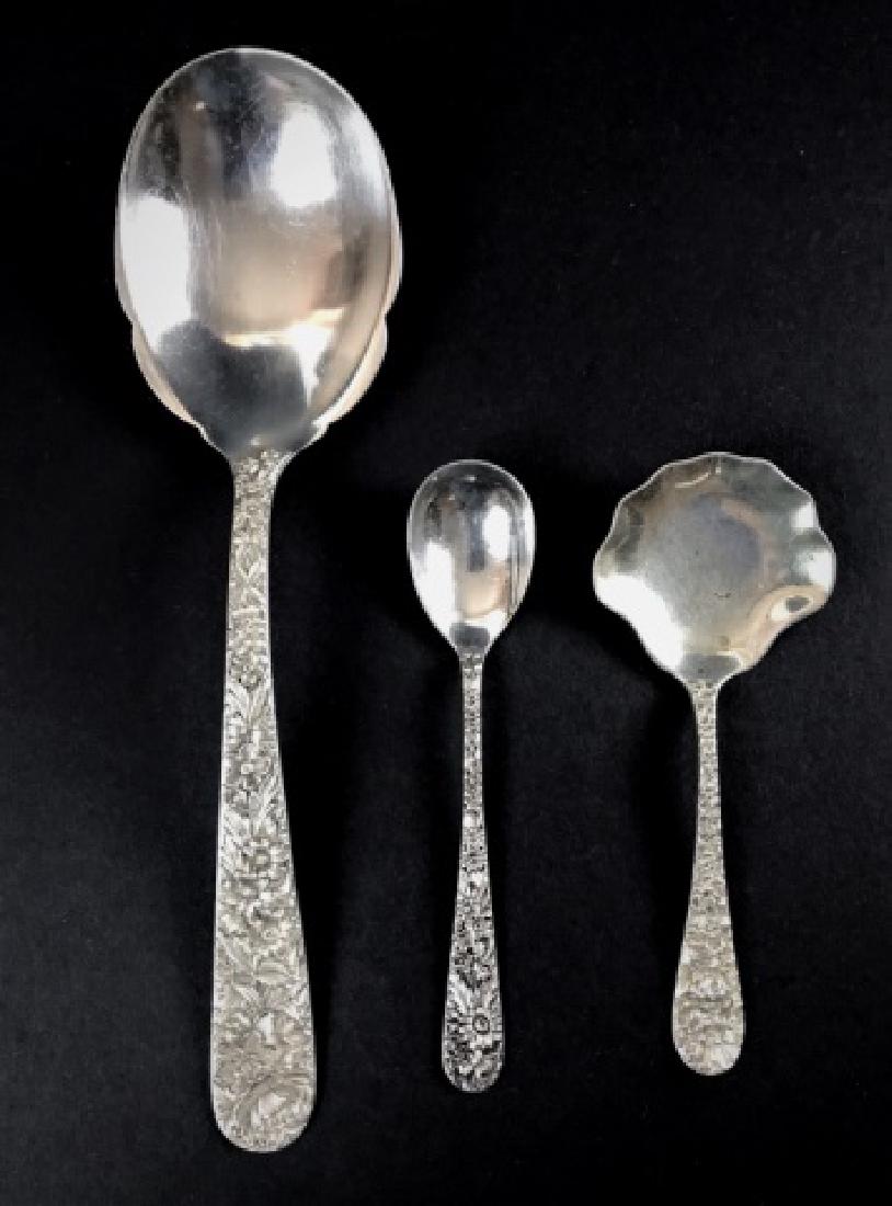 Sterling Silver Repousse Flatware, Steiff, (3pc)