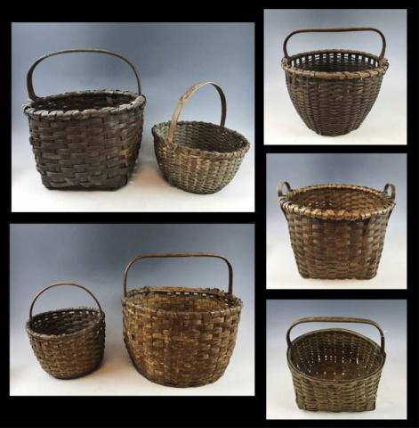 19th C. New England Splint Baskets (7pc) - Feb 29, 2020 | J. James ...