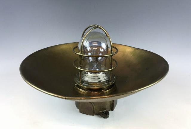 Vintage Brass Railroad Car Light, Fh Lovell & Co