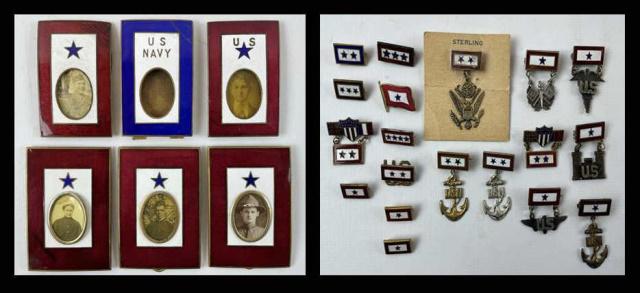 Ww1 Ww2 Men In Service Pins, Photos (25pc)