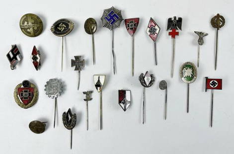 Collection Ww2 German Pins, Stickpins, (23pc)
