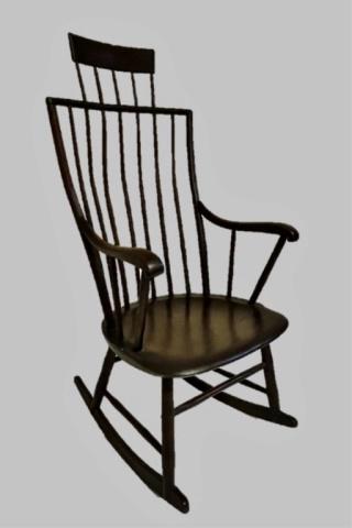 Period Comb Back Windsor Rocking Chair, S. Gragg Boston