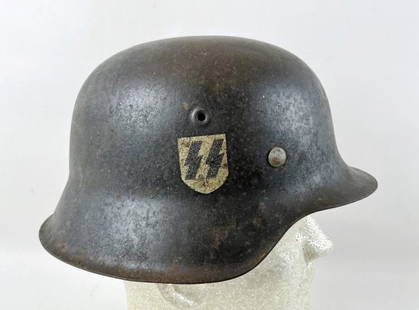 Ww2 German Single Decal Ss Helmet