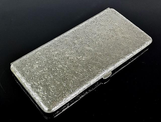 Antique Hand Chased Silver Cigarette Case