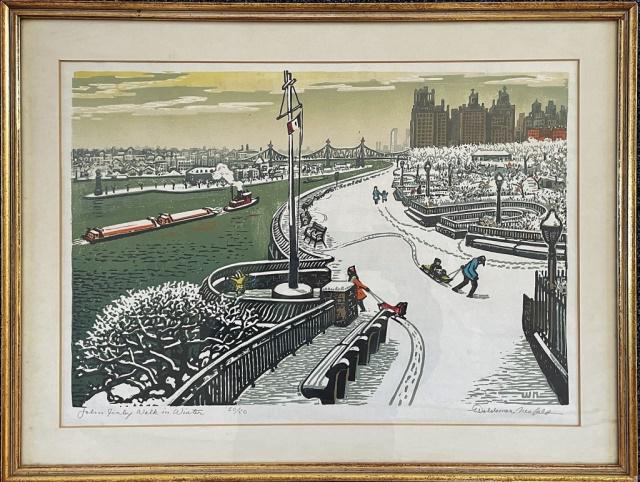 New York Wood Block Print, Woldemar Neufeld