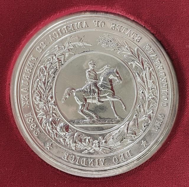 The Great Seal Of Csa, Replica Silver Medallion Auction