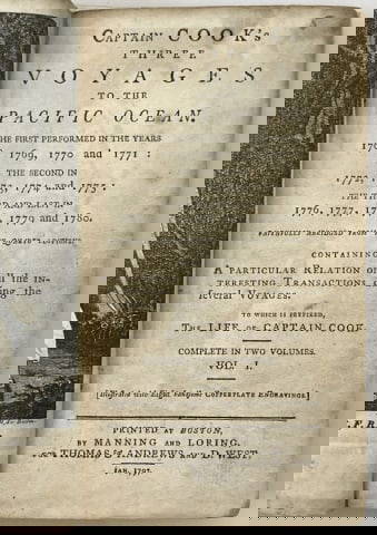 Books, Captain Cook's Three Voyages 1797 (2pc)