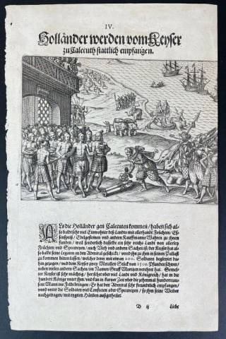 Plate Iv "hollander Werden Vom Henfer" T. De Bry Auction
