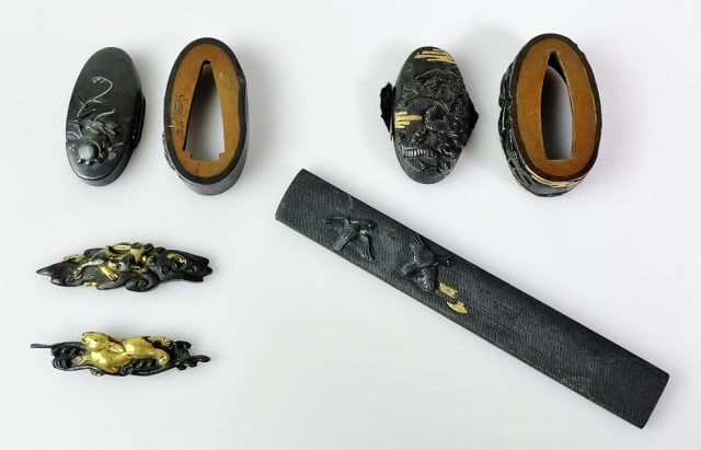 Japanese Edo Samurai Sword Koshiri (7pc) Auction