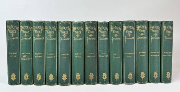 Books, Charles Dickens's Works, Boston,1868 (13pc) Auction