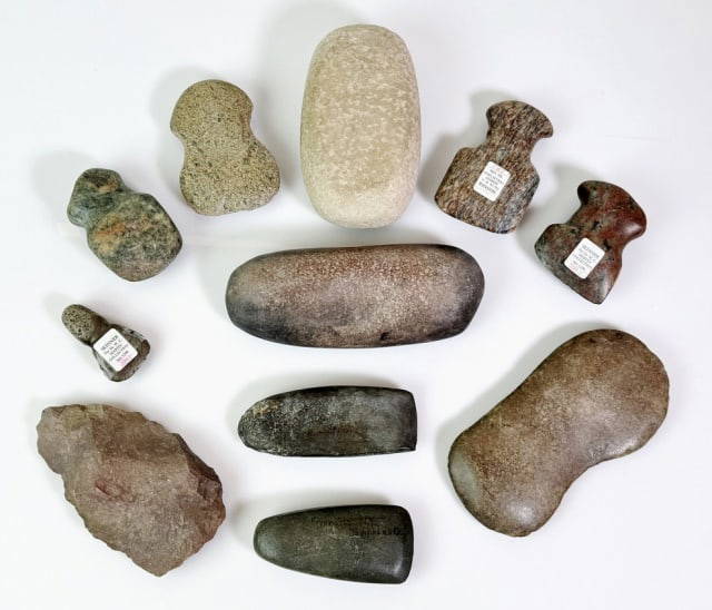 Ancient North American Indian Stone Tools (11pc) Auction