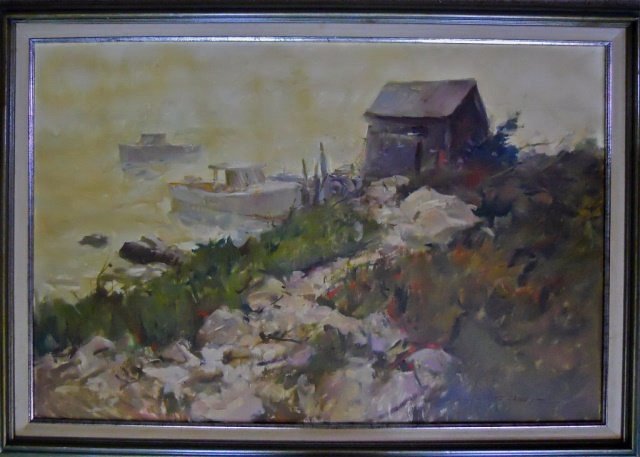 Rockport School Painting, CLAUDE CRONEY (1926- 93)