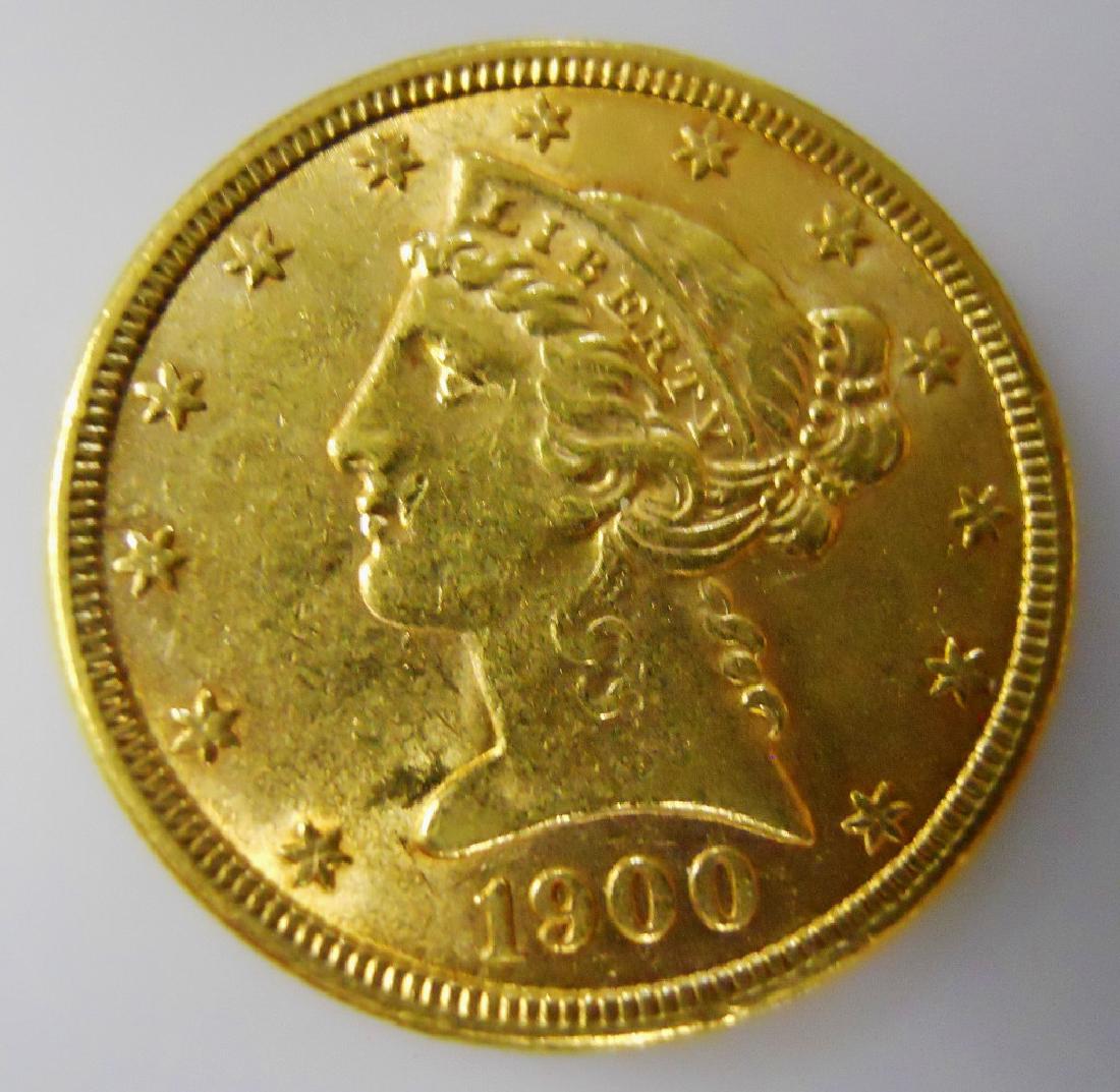 Us 1900 $5.00 Liberty Gold Coin