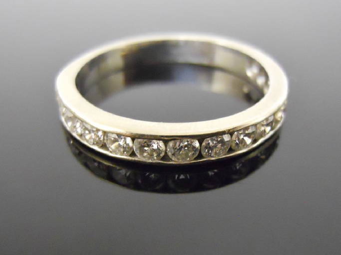 Ladies 14k Gold, Diamond Eternity Ring, Scott Kay