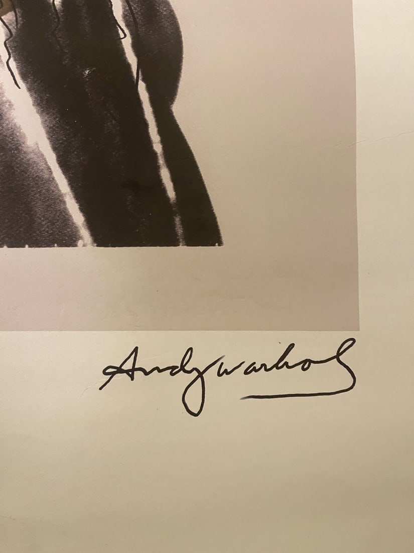 1975 Andy Warhol Mike Jagger Screen Print Coa Auction