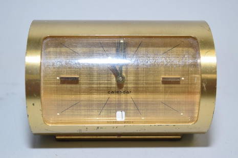 Vintage Swiza 8 Day Calendar Alarm Clock