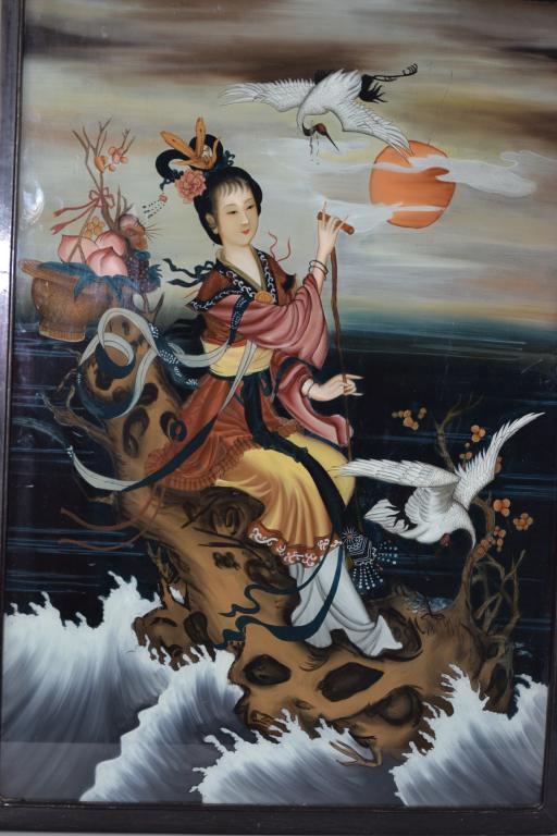 Republic Chinese Reverse Painted Glass MaGu Plaque - Feb 22, 2020 ...