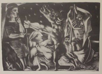 Night Minotaur Lithograph By Picasso