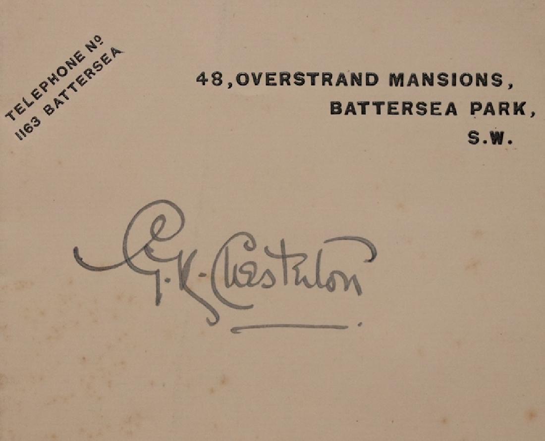 G. K. Chesterton Autograph