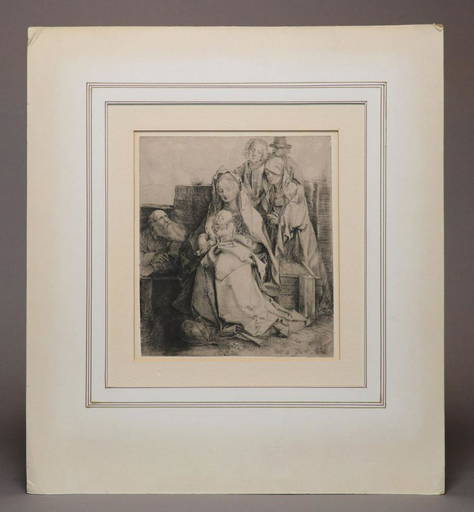 Albrecht Durer Etching, Holy Family