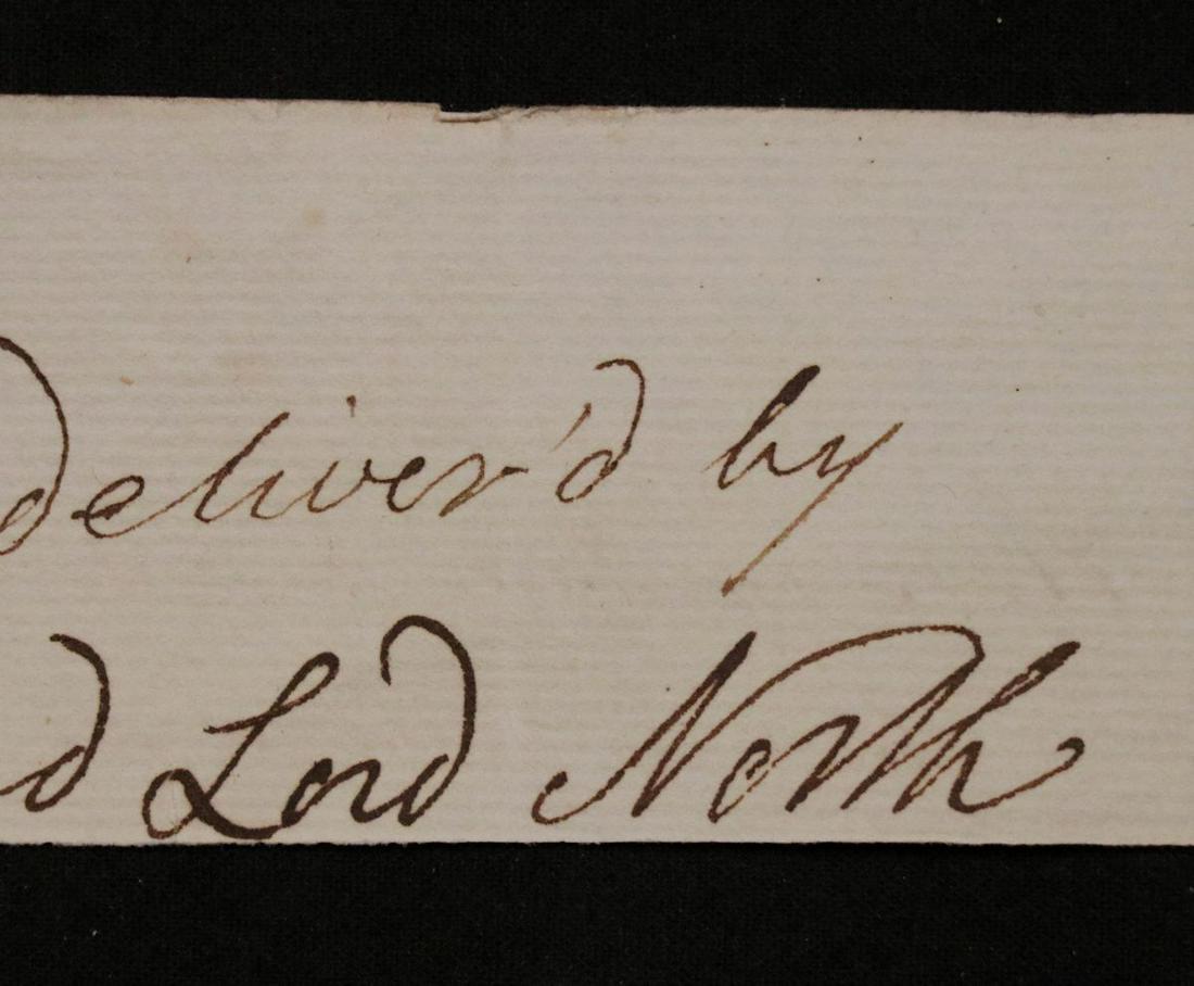 [american Revolution] Autograph Of Lord North