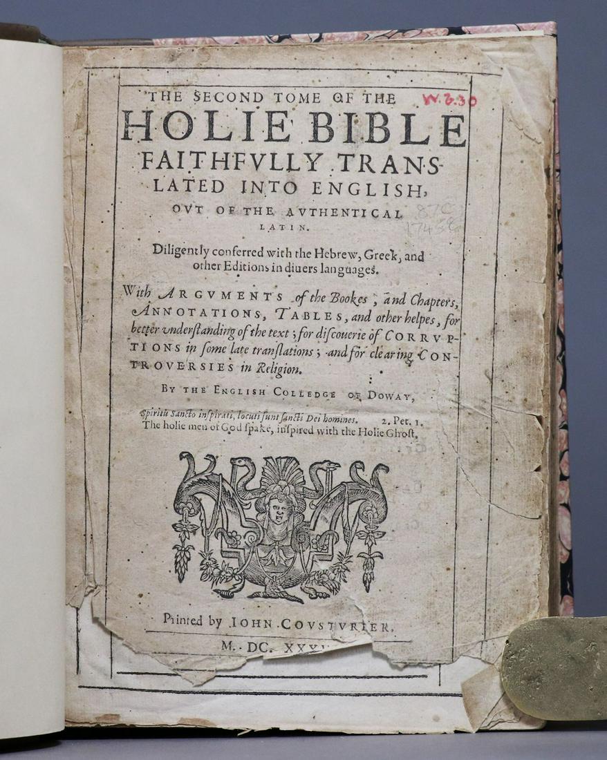 [douay Version] Bible, 1609 35