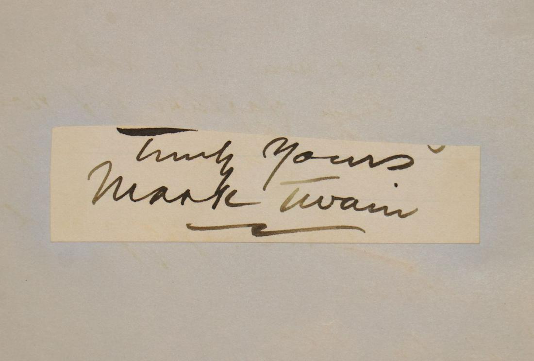 Mark Twain, Signature - Sep 11, 2021 | Addison & Sarova Auctioneers in GA