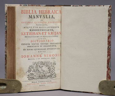 Bible, Hebrew. Forster (nathaniel) Biblia Hebraica.