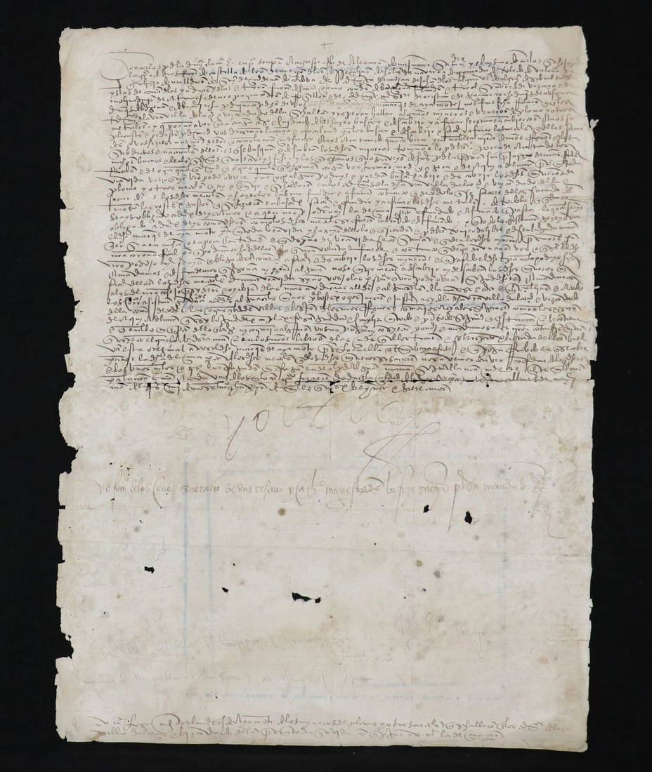 Emperor Charles V, Signed Manuscript Document Auction