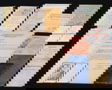 Wwii German Luftwaffe Grunherz Ausweis Id Card