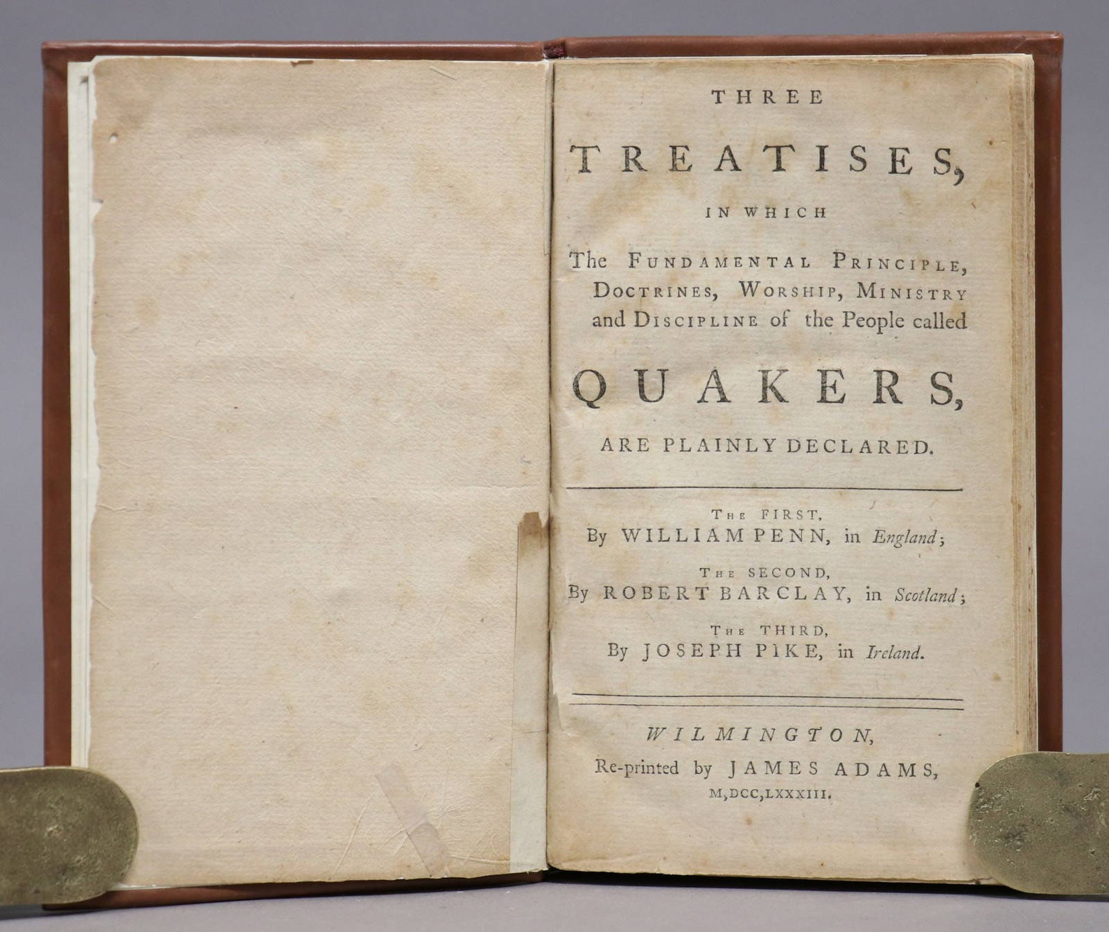 [quakers, William Penn, Early Delaware Imprint] Auction