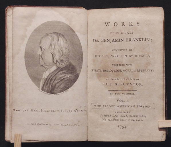 Benjamin Franklin's Works, 1794 - Aug 20, 2016 | Addison & Sarova ...