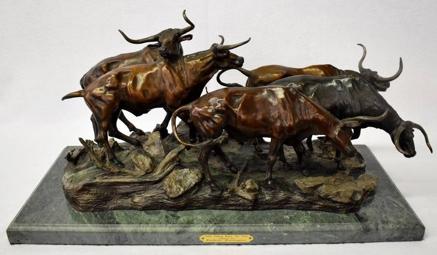 Roy Harris Bronze-Cattle Drifting Before The Storm - Sep 02, 2017 | Aok ...