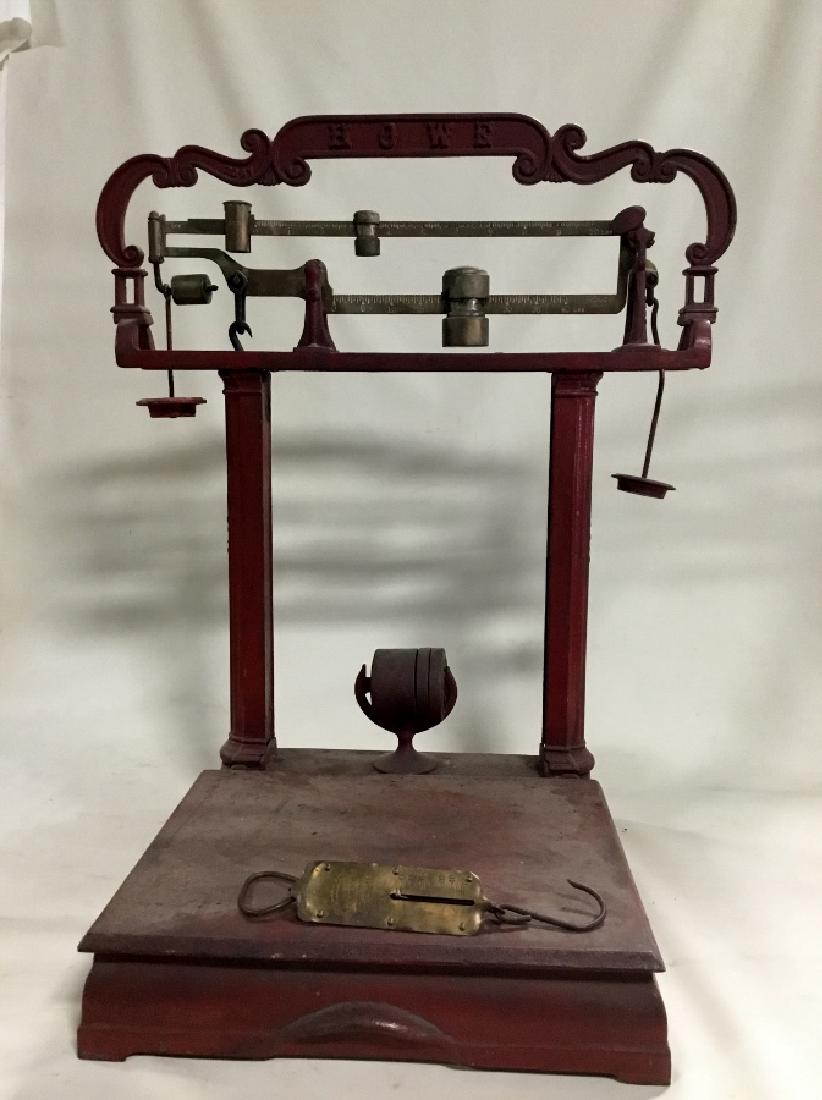 Early 1900's Vintage Cast Iron Howe Platform Scale