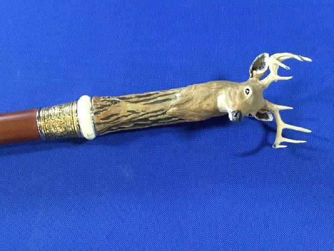 Franklin Mint Deer Walking Cane Stick