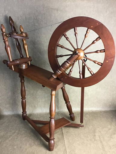 Solid Cherry Replica Spinning Wheel