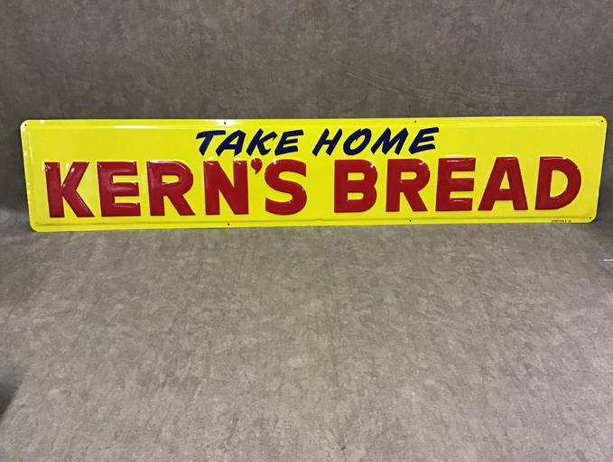 NOS 1959 Robertson Embossed Kerns Bread Sign - Apr 06, 2019 | AOK ...